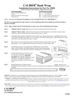 CALIBER Bunk Wrap / caliber-bunk-wrap.pdf / PDF4PRO