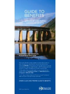 guide to benefits - Diners Club / guide-to-benefits-diners-club.pdf ...